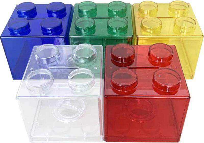 Umora 貯金箱 メタルバンク おしゃれ プラスチック製 大容量 正方形 積み上げタイプクリア貯金箱：クリア貯金箱はいつでもお金が見えるので、貯める楽しさを十分に味わうことができます、毎日少しでも節約したと大きな達成感と満足感に包まれます...