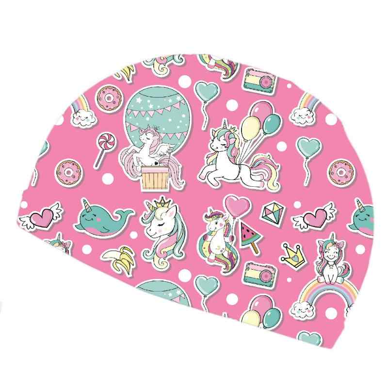 水泳帽 キッズ 水泳キャップ 子供 スイムキャップ キッズ スイミングキャップ プール帽 スイムキャップ 男児 女児 UVカットスイミング帽子 プール帽子 (ユニコーンバルーン)子ども用フリーサイズ：平均頭囲　ゴムで伸縮性に優れた頭にフィッ...