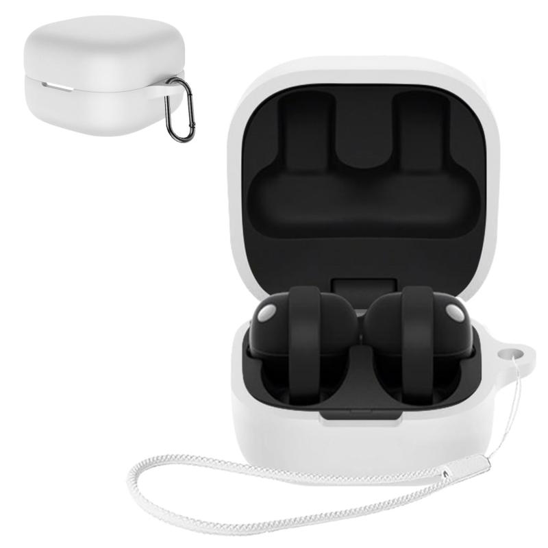 LAZIRO ケース For SONY LinkBuds Clip 用 ケース 柔らかなシリカゲルのスポーツクールなデザイン 装着充電可能 衝撃吸収 防水 防塵 軽量 紛失防止用のフックを搭載した スリムソフト 落下防止 ソニ【適用機種】：...