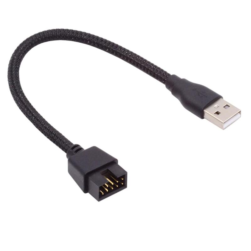 cablecc シングル Type-A USB 2.0 オス 480Mbps - マザーボード 9ピン 10ピン ヘッダー オスケーブル スリーブ付き 20cmデータ転送:USB2.0ポートと480Mbpsのデータレート、高速データ転送をサ...