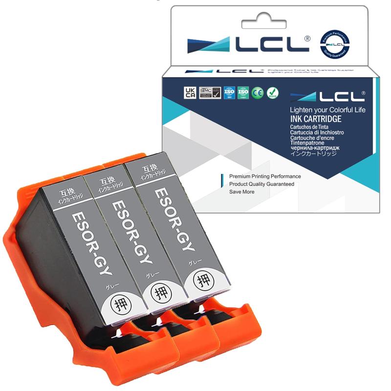 LCL エプソン用 SOR-GY 互換インクカートリッジ （3パック グレー）増量 残量表示付き 対応機種：EP-50V【購入注意】本製品を正常に使えるために、以下の商品の説明をご確認の上、ご購入ください。【対応機種】 EP-50V【商品仕...