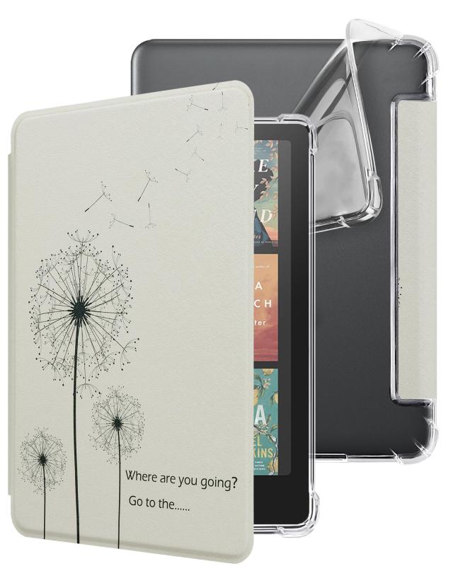WALNEW 7インチ New Kindle Paperwhite 第12世代（2024年発売) カバー クリアケース Kindle Colorsoft Signature Editionに適応 TPU 透明度 防衝撃 オートウェイク/スリ...