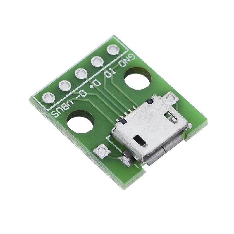 Ren He 10個セット Mini USB to DIP アダプタボード 5ピン メスコネクタ 2.54mm PCBボード Bタイプ コンバーター ピンボード DIY USB電源/ブレッドボードデザイン用ミニ・USB / マイクロ・USB...