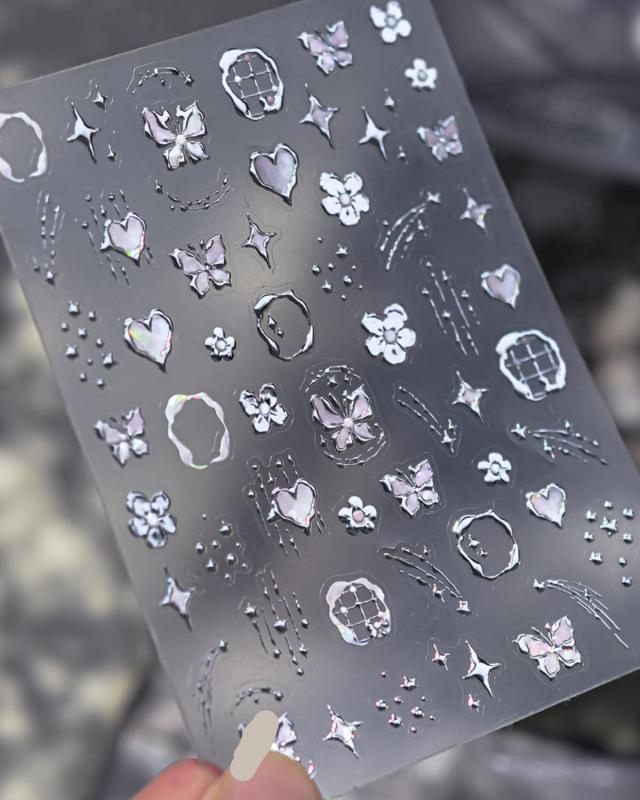 Oumino ネイルシール 花 ネイルステッカー 手用 3D ネイルデザイン ネイルラップ 可愛い 人気 おしゃれ キラキラ ネイルデコレーション用 DIY 貼るだけ ネイルアート 誕生日 パーティー 文化多彩なデザイン：このパッケージには...