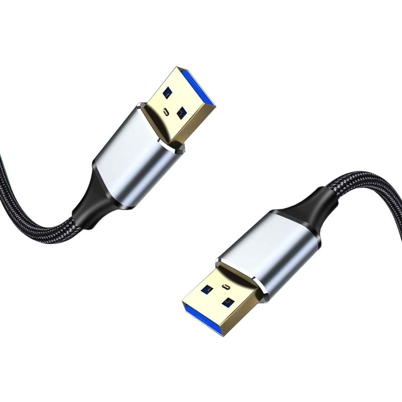 HUIKKJP USB 3.0 延長ケーブル USB ケーブル オス-オス 1M カメラ 手書きボード HDDエンクロージャ/TV Box/カメラ/DVDプレーヤー/プリンタ/モデムなどと互換性あり用【高速データ伝送】USB 3.0 規格を...