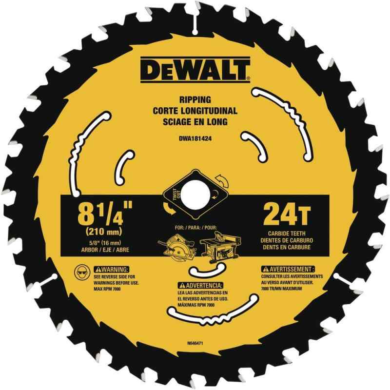 Circular Saw Blade, 24T, 8-1/4-In. -DWA181424