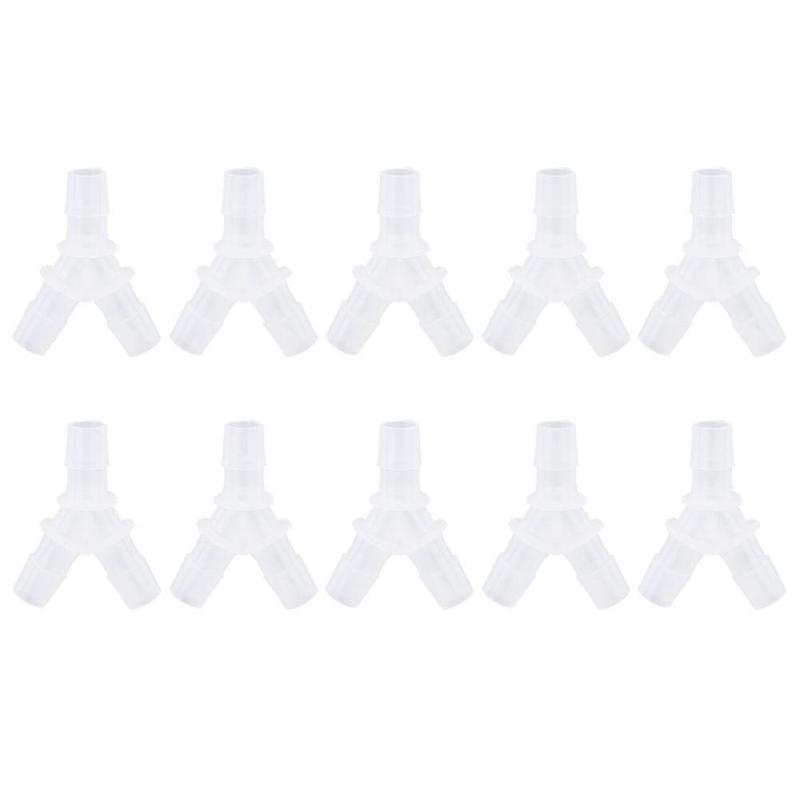 10個セット Y型 エアーチューブ コネクター 水族館エアポンプコネクタ 水槽用エアチューブ分岐 プラスチック クリア 水管継手(6.4MM)【適用範囲】水槽、水族館、エアーポンプなど様々な場所でご利用いただけます。【透明】プラスチック、高...