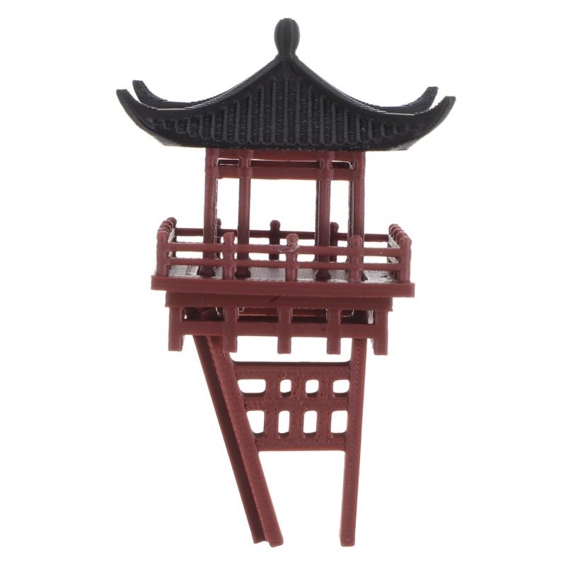 TOPPERFUN ミニチュアパビリオン 伝統中華風 プラスチック製 3.11×1.97×1.97インチ 72G 卓上飾り 盆栽・フェアリーガーデン・マイクロ風景用 パゴダ風装飾 インテリア小道具伝統的中国建築のミニチュアパビリオン：古典的...
