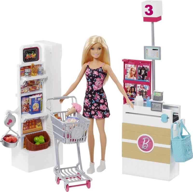 Mattel - Barbie SupermarketMit diesem Spielset wird der Einkauf mit Barbie im Supermarkt zum Erlebnis, denn es enthält d...