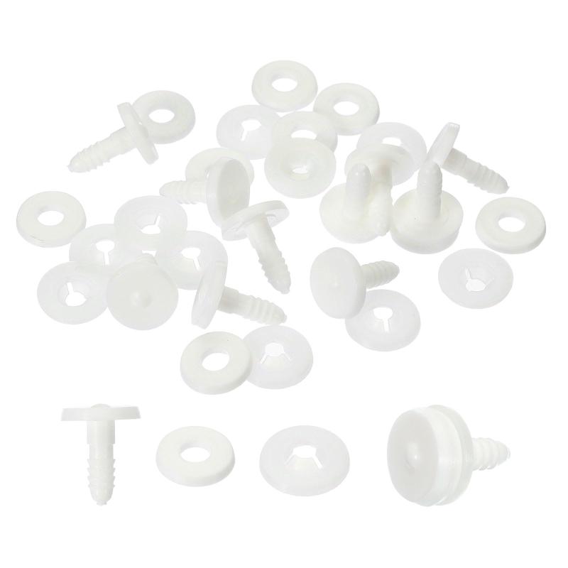 PATIKIL 20mm ドールジョイント 10セットのプラスチック製取り外し可能な動物ジョイントコネクター ベアソフトリンブスメイキングヘッドジョイントDIYクラフトアクセサリー ホワイト仕様：素材：プラスチック；カラー：ホワイト；プラス...