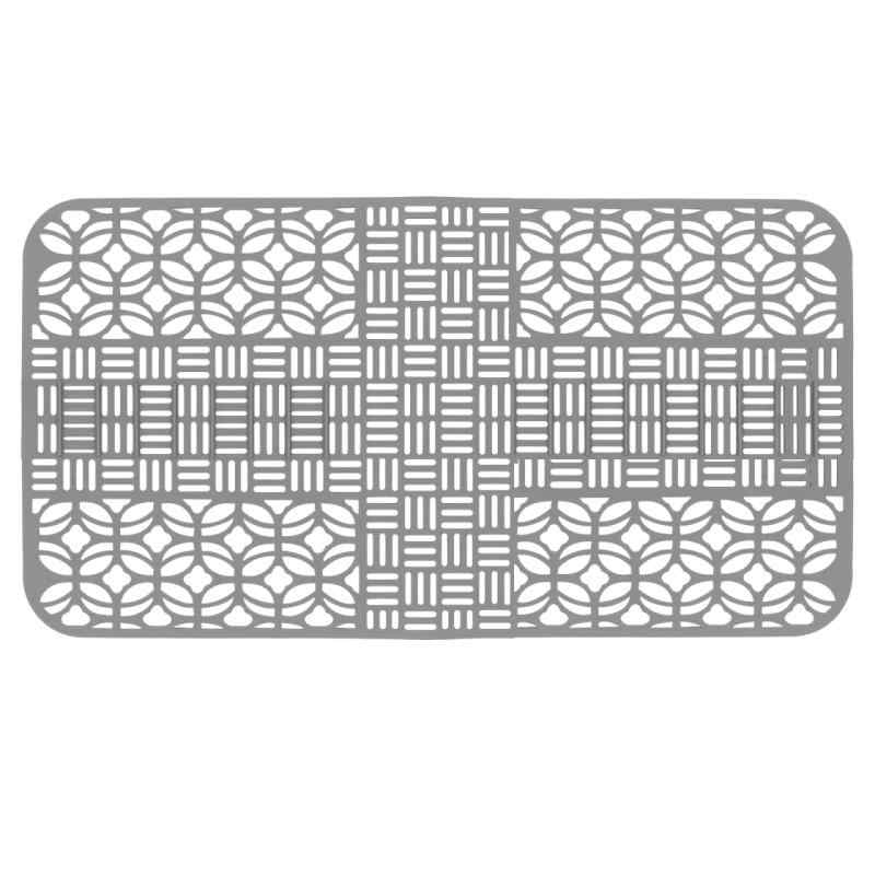 Gadpiparty　シンクマット　キッチンマット　シリコン　シンクプロテクター　滑り止め　中空　水切り　マット　調理台　水流し　キッチン用 　乾燥パッド（グレー/66*35cm）[高い柔軟性]: 水切りマット シリコンは、柔軟で曲げやすい...