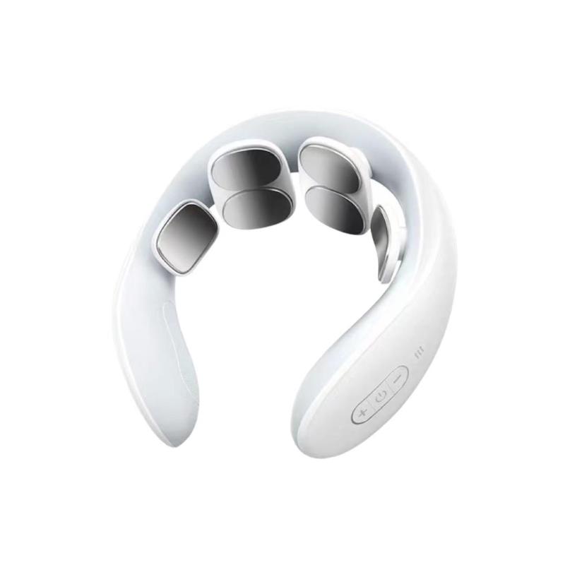 Srarosai ネックケア 首 肩 リラクゼーション器 6のパッド ネックリラックス (EMS&amp;TENSのW効果) 温熱 15段階強度調節 6種類モード USB-C充電 寝ながら使える 静音 軽量 コードレス 敬老の日 母の【6枚...