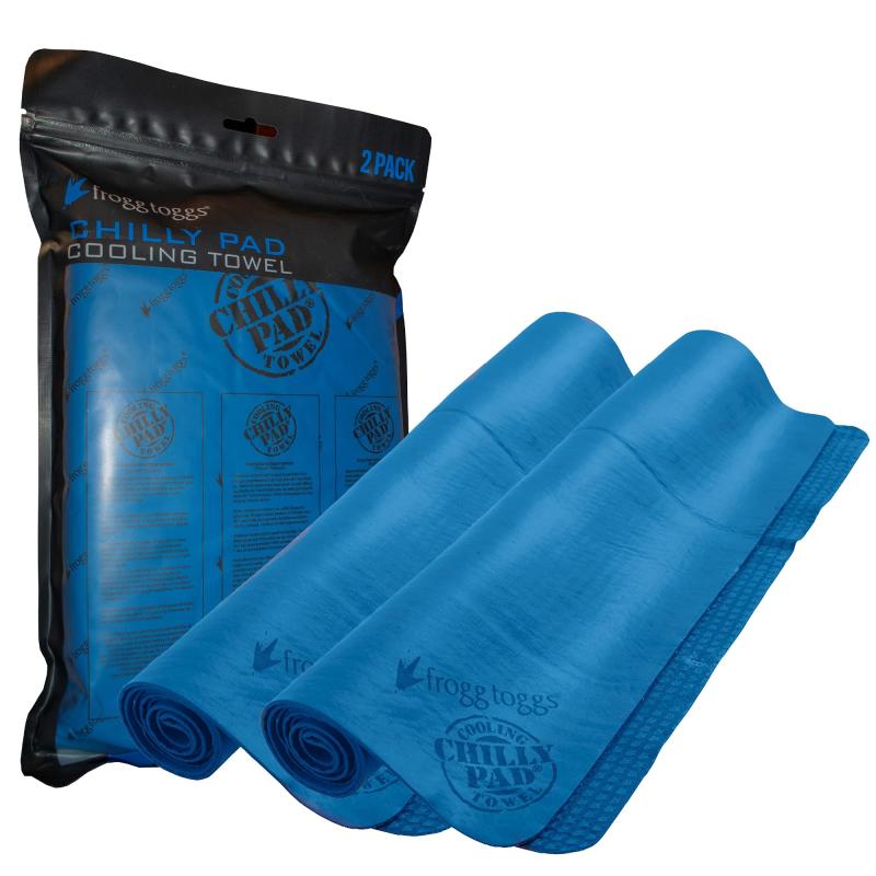 FROGG TOGGS Chilly Pad 冷却タオル、2パック、33インチ x 33cm, ブルー - 2個パック。, 2 Pack - 33"x13"Frogg Toggs独自の超蒸発性素材で作られており、触っても...