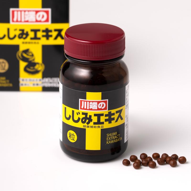 川端しじみエキス粒 50g内容量:50g(111mg*約450粒)1日量(目安):10-15粒サイズ:60*60*95(mm)アミノ酸・ビタミン・ミネラル・グリコーゲン豊富なしじみエキス。約30-45日分