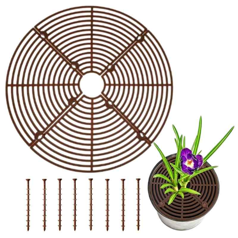 DEVENTORZ 植木鉢グリッド 植木鉢カバー 直径30cm 通気性 転倒防止 再利用可能 植木鉢土壌ガードカバー 土壌プロテクター保護 猫犬対策 鉢カバー 掘りストッパー 土壌プロテクター保護 ガード【商品詳細】花鉢用土保護カバー、円形...