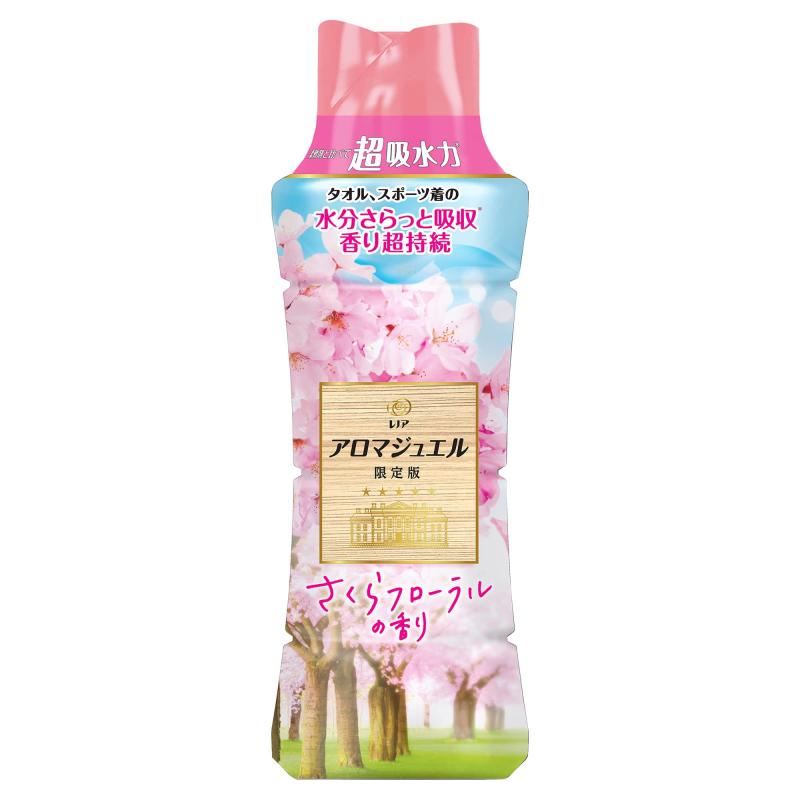 レノア ハピネス アロマジュエル 香り付け専用ビーズ さくらフローラル 本体 445mL期間さくらフローラルの香り。レノアでお花見気分柔軟剤と比べて超吸水力*(*当社柔軟剤比。複数回洗濯後。)濡れた髪をふくタオル、汗ばむスポーツ着など水分さ...