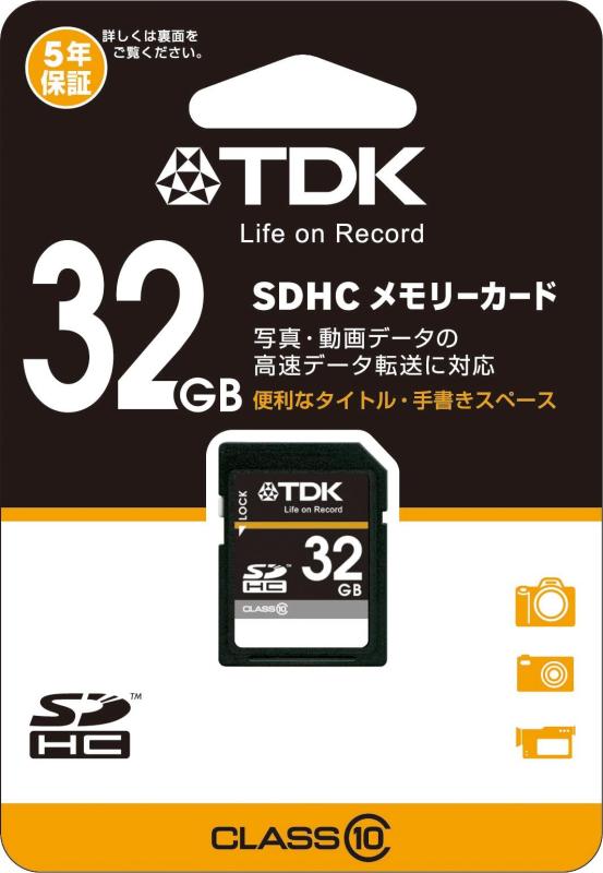 TDK SDHCカード 32GB Class10 (5年) T-SDHC32GB10規格:SDHCスピードクラス:Class10UHSスピードクラス:非対応