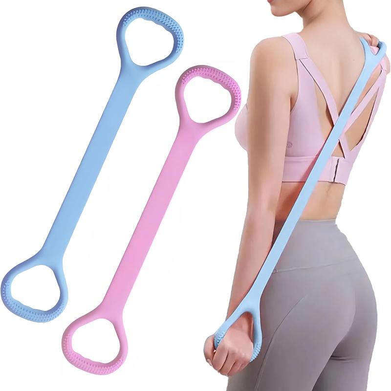 BLOOPIC ストレッチバンド ゴムバンド 筋トレ トレーニングチューブ 背筋 肩甲骨 グリップチューブ 美姿勢 猫背矯正 美背中 美尻 ギフト プレゼント 柔軟TPR素材 超高弾性