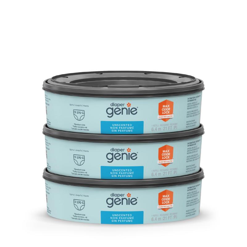 Playtex Diaper Genie Refills for Diaper Genie Diaper Pails, 270 CountPlaytex Diaper Genie用の3個の詰め替えパック最大810個のおむつを無臭で無菌で処分