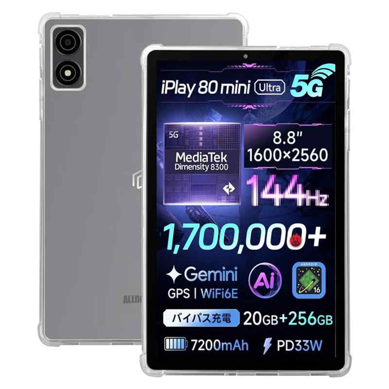 For ALLDOCUBE iPlay 80 mini Ultra ケース つや消し 耐衝撃 衝撃吸収 全面保護 薄型 軽量 Greerass マット仕様 カバー 滑り止め 黄ばみ防止 指紋防止 耐久 保護ケース (つや消し·クリア)【対応...