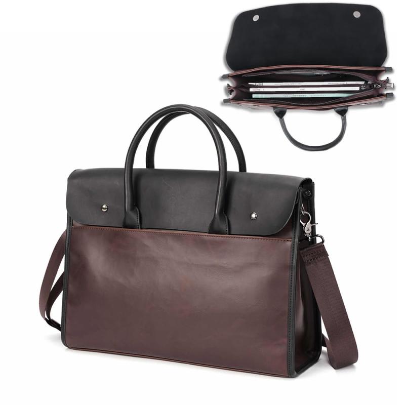 [inotenka] ビジネスバッグ メンズ 大容量 15.6インチPCバッグ A4対応 リクルートバッグ 2way 就活バッグ 自立 紳士 革 カバン 撥水 ブリーフケース ショルダー掛け 通勤 出張 仕事 入社「第一印象は、バッグで決ま...