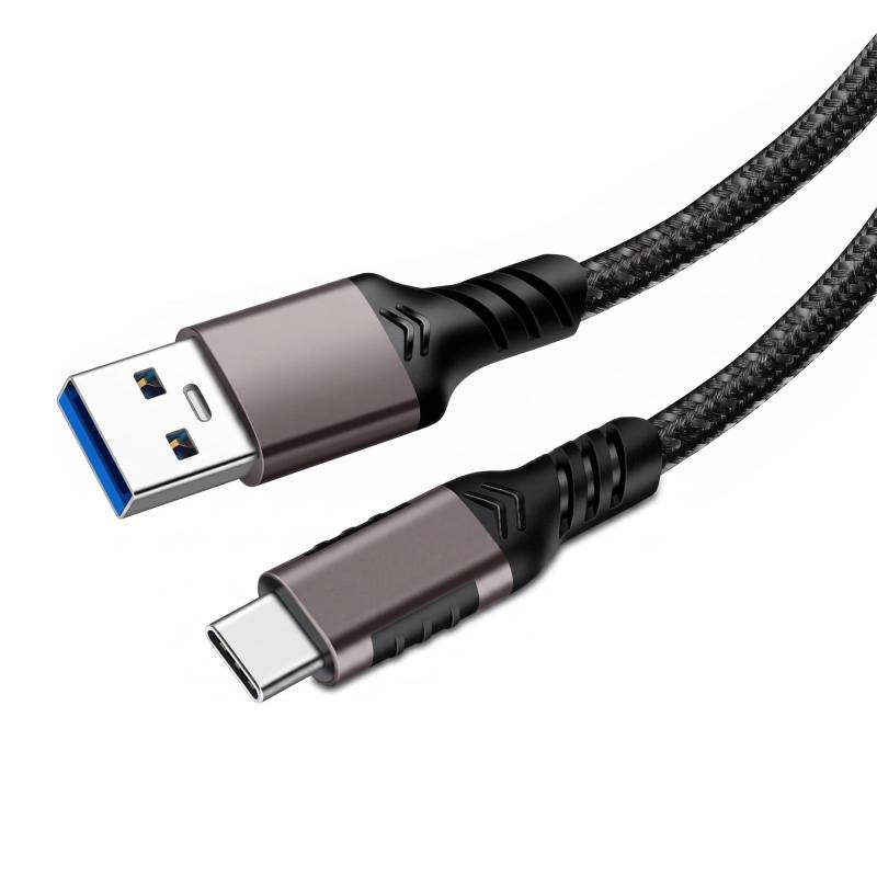 USB Type C ケーブル 0.3m【POTRRCIUSUER】 USB-A to USB-C 10Gbps高速データ転送 ナイロン編み USB3.1 Gen2 ケーブル 60W（3A/20V）急速充電 タイプc 充電ケーブルXperi...