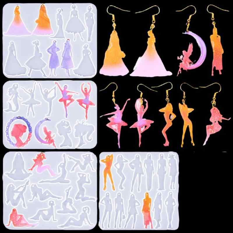 Voyyphixa シリコンモールド 猫テーマ 猫 動物系 3個セット ねこ DIY 手作り ピアス イヤリング キーホルダー チャーム アクセサリー UVレジン 型 エポキシ樹脂 贈り物 通し穴付き☪【セット内容】猫テーマの3つのモデル、...