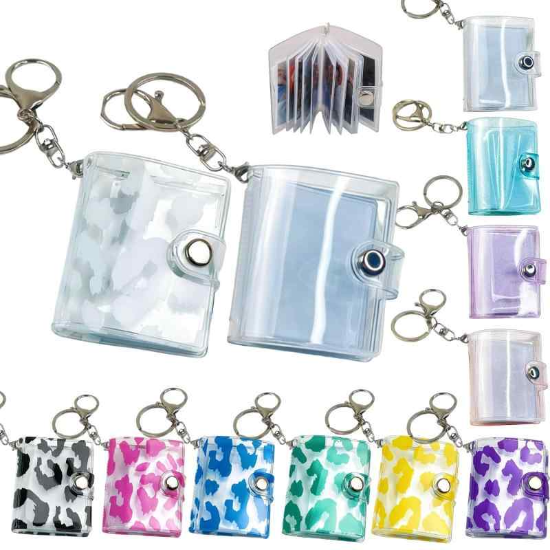 ミニアルバムキーホルダー 可愛い フォトアルバム ミニ キーホルダー 透明 20枚 2インチ 写真収納可 持ち運び便利 防水 バインダー 小型 DIY 手作り 記念フォトアルバム インタースティシャ【コンパクトで持ち運びやすいポータブルサイ...