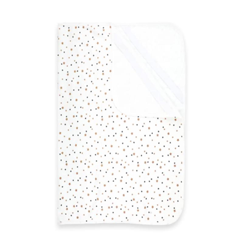 TSDおねしょシーツ おねしょ防水シーツ ベビー 防水シーツ ミニサイズ 四隅ゴム付き 70×120cm 2枚セット洗える 綿100％パイル 介護用品 (星柄1枚セット　3重構造)⭐︎【セット内容】2枚セット(2枚は一つの包装袋に入れる)【...