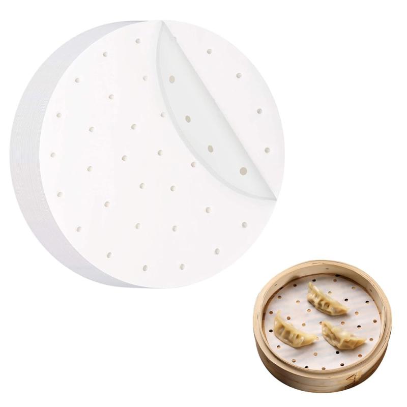 Charming Decoration せいろ シート セイロ ペーパー 直径18cm 50枚入り 使い捨て 丸型 穴あき 中華蒸篭用調理用紙 蒸し器 せいろ用紙 料理用クッキングシート(円形（18cm）)【セイロ シートの仕樣】せいろ シ...