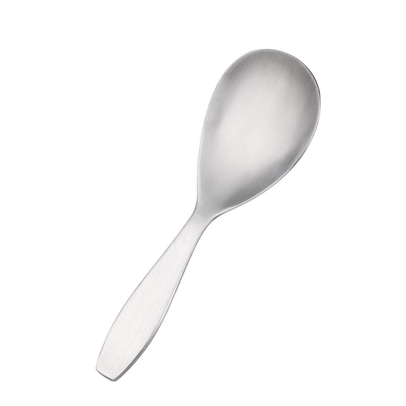 EDAR サービススプーン 取り分けレンゲ しゃもじ すくいやすい 20.4cm 18-8ステンレス シルバー バイキング 宴 業務用 食洗機対応【サイズとカラー】：全長20.4cm　最大幅6.7cm　重量92.7g　シルバー【上質な素材】...