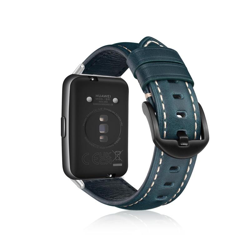 [ReHowy] バンド Huawei Band 7 対応 レザーバンド 革 交換バンド ビジネス風 柔軟 男女通用 替えベルト サイズ調節可能 交換ベルト コンパチブル Huawei Band 7 バンド