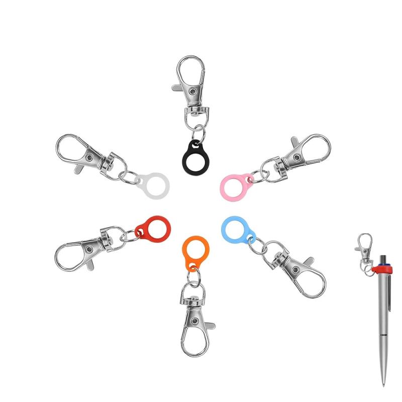 FUGSHIYI ペンホルダー ストラップ 手帳用 マーカーホルダー ペンクリップ 6個セット 便利 おしゃれ 調節可能 教師 学生 看護師 医師 会社員用ランヤードペンホルダー【紛失防止設計】：ペンを携帯しやすく、頻繁にペンを探す問題を解...