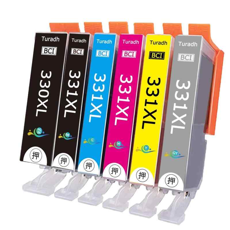 BCI-330 BCI-331 キャノン 用 331 330 Canon 対応 TS8530 TS8630 TS8730 TS8830 プリンター インク 6色セット 純正 と併用可能 互換 インクカートリッジ 【Turadh】【対応機種】...