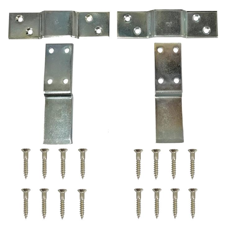 福井金属工芸(Fukuikinzokukogei) 黒板・ホワイトボートやコルクボードの取り付け時に 黒板吊金具F-6 H-1844素材:鉄・ユニクロメッキ入り数:1パック(2セット入)木ネジ付き(皿頭3.1×20)