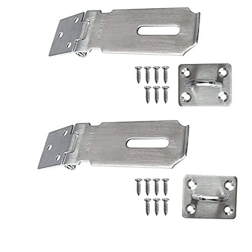 ドア掛け金ラッチ 南京錠の留め金 引き出しロック SUS-304ステンレススチール ヘアライン仕上げ (シルバートーン) (3in)材質：SUS-304ステンレスから作られており、日常の水、汚れ、腐食、錆などを大幅に減少し、普通の材質よりも...