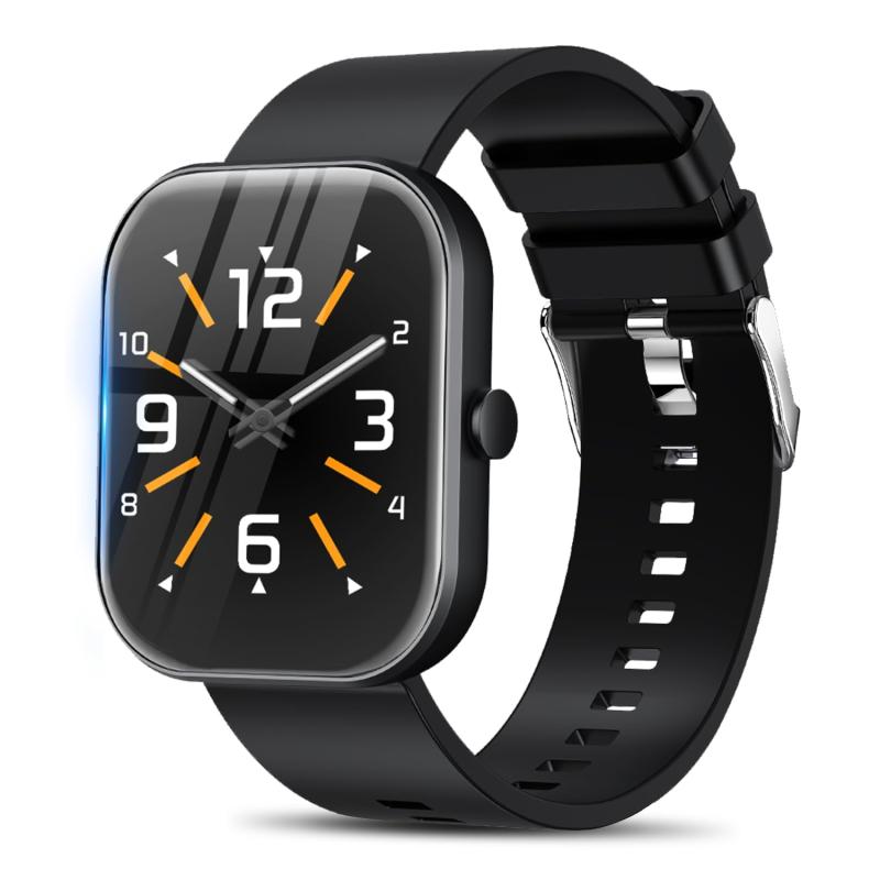 スマートウォッチ【2025新登場&amp; 1.96 インチ大画面】Bluetooth5.4通話機能 iPhone対応 アンドロイド対応 活動量計 歩数計 メッセージ通知 腕時計 SMS/Line通知 長持ちバッテリー IP68 防水 ベル...