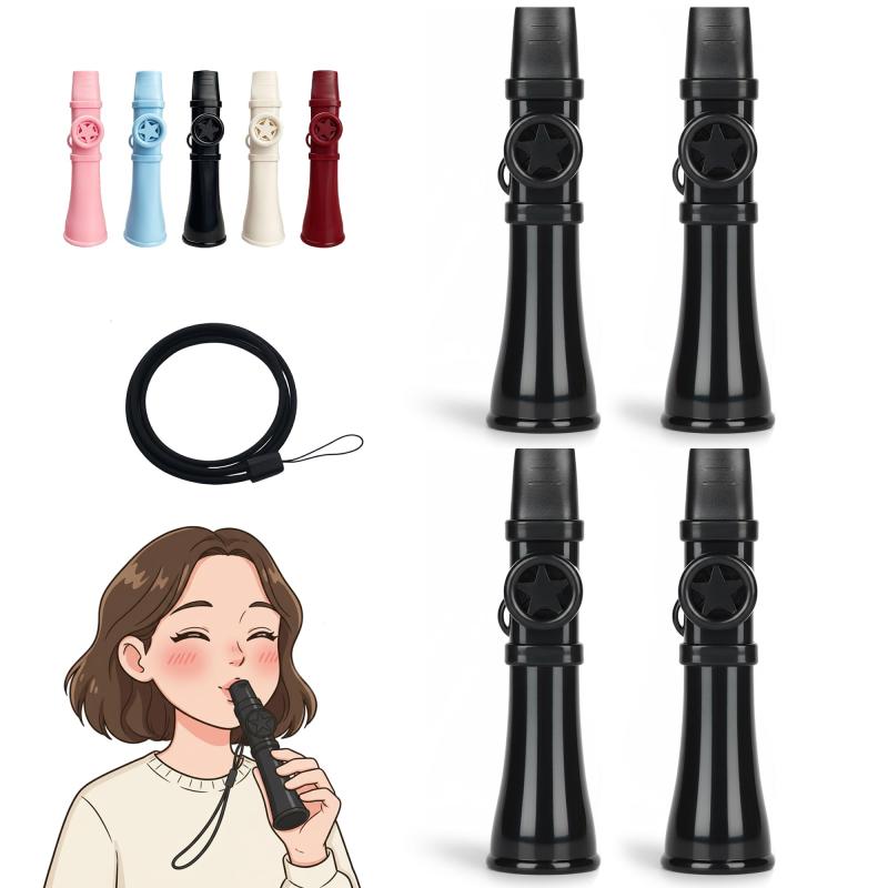 GOKEI カズー 膜振動式 楽譜不要 すぐ音が出る 最新改良モデル シンプル 軽量 鼻歌 ミニ ストラップ付 吹奏楽器 音楽玩具 独奏可 管楽器 初心者 バンド パーティー 伴奏 ホイッスル すべての✅【1分でマスターハミングするだけで音...
