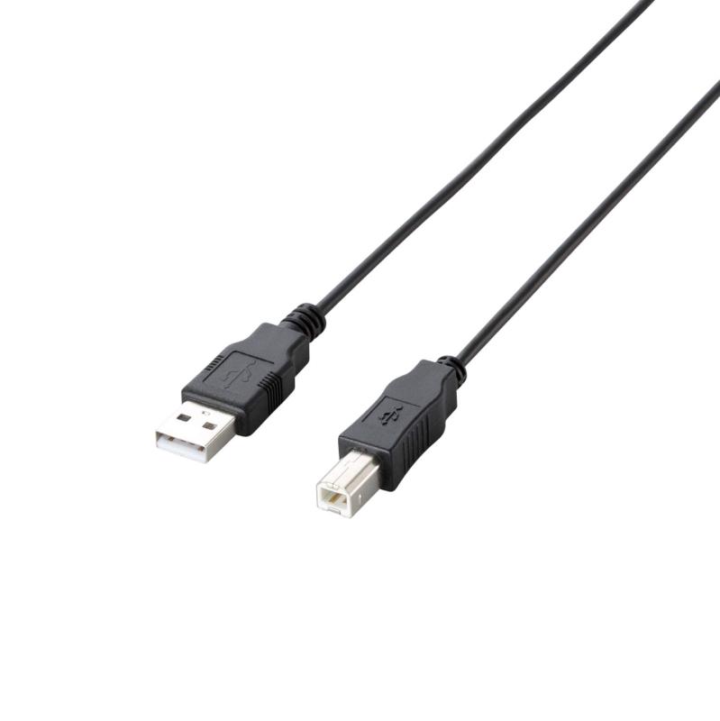 エレコム RoHS指令準拠&amp;環境配慮パッケージ エコUSBケーブル USB2.0 A-Bタイプ 3m ブラック U2C-JB30BK長さ(m)：3コネクタ形状：USB(A)オス - USB(B)オスUSB2.0規格(HI-SPEED...