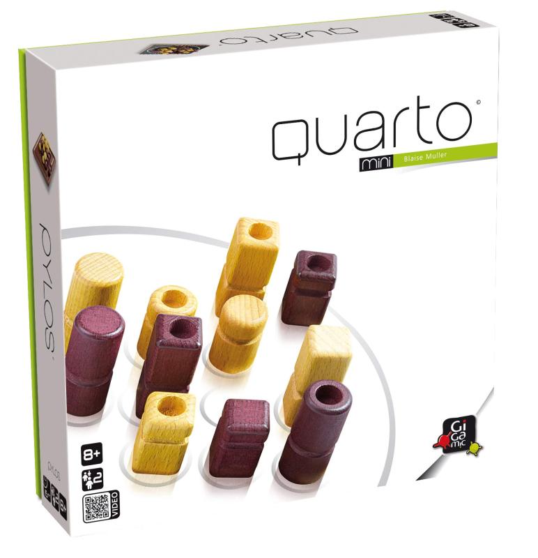 Gigamic ギガミック Quarto mini クアルト ・ミニ【セット内容】木製ボード、木製駒16個【商品紹介】年間に登場したゲームの中で最高の1つとして認められている「クアルト」。4種類のコマを形、色、穴の有無、高さのいずれかで揃え...