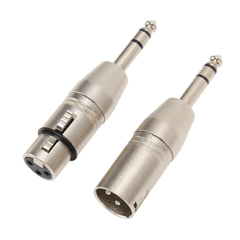 2Pcs TRS to XLRアダプター 2個セット バランスドサウンドコネクタ ステレオ からXLR コネクタ[高品質なホームスタジオ用アダプター] - 1/4インチTRSからXLRアダプターは、XLRケーブルを1/4インチTRSジャック...