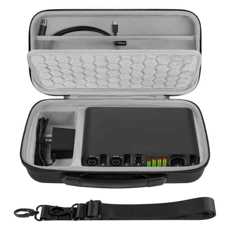 Geekria オーディオ インタフェース キャリングケース ハードシェル トラベルバッグ MOTU M2 / M4, M-Audio M-Track Duo/M-Track Duo HD, Behringer Pro VS Mini/jt...