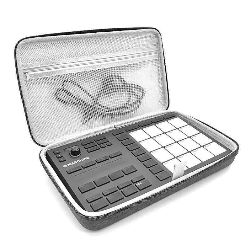 Musiin ハードシェルトラベルケース Native Instruments Maschine Mikro MK3 ドラムコントローラー対応アナログデバイスカバーベルベットインテリア (グレー)人気のコントローラーへのカスタムフィット:N...