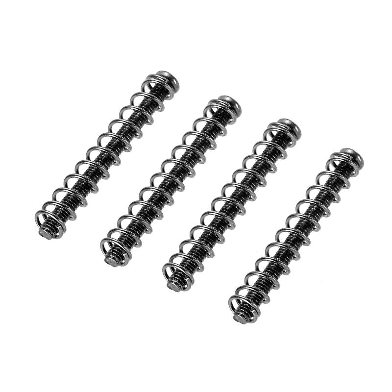 PATIKIL ギターピックガード 取り付け用ネジ スプリング付き M2.5x32mm ネジ ダブルコイル ピックアップリング 取り付けネジ 電子ギター用 ブラック 4個入りギターピックガードの取り付けネジは、主にほとんどのギターとベースピ...