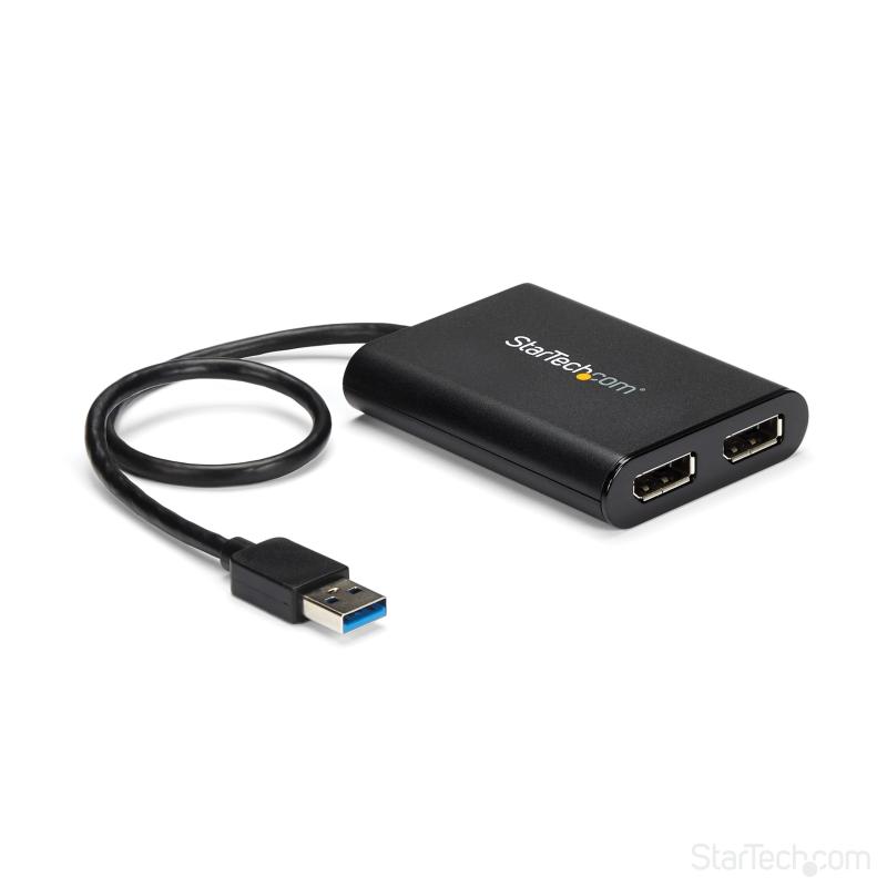 StarTech.com USB 3.0 - デュアルDisplayPortアダプタ 4K/60Hz USB 3.0 (5Gbps) USBデュアルモニタ対応アダプタ USB32DP24K60デュアルモニター対応：USB 3.0経由でWin...