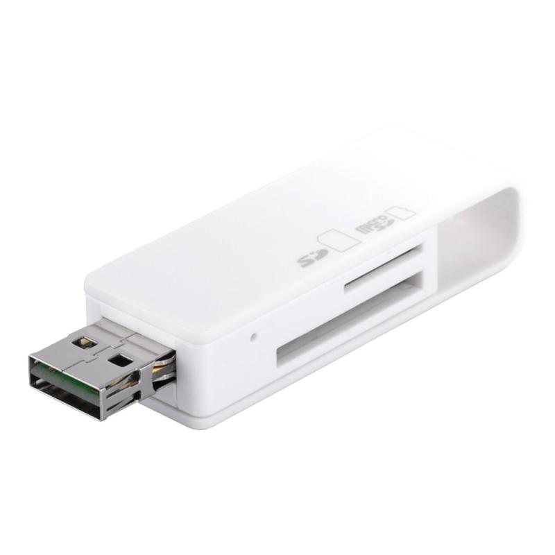 バッファロー BUFFALO 高速カードリーダー/ライター どっちもUSBコネクター搭載モデル ホワイト 【PlayStation4,PS4 動作確認済】BSCRD05U2WH左右どちらのUSBポートに取り付けてもメディアを正面から抜き挿し...