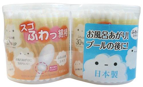 山洋 スゴふわっ綿棒 110本×2個パック<b>原産国 :</b> 日本国<b>内容量 :</b> 110本×2個パック<b>商品サイズ (幅X奥行X高さ) :</b>...