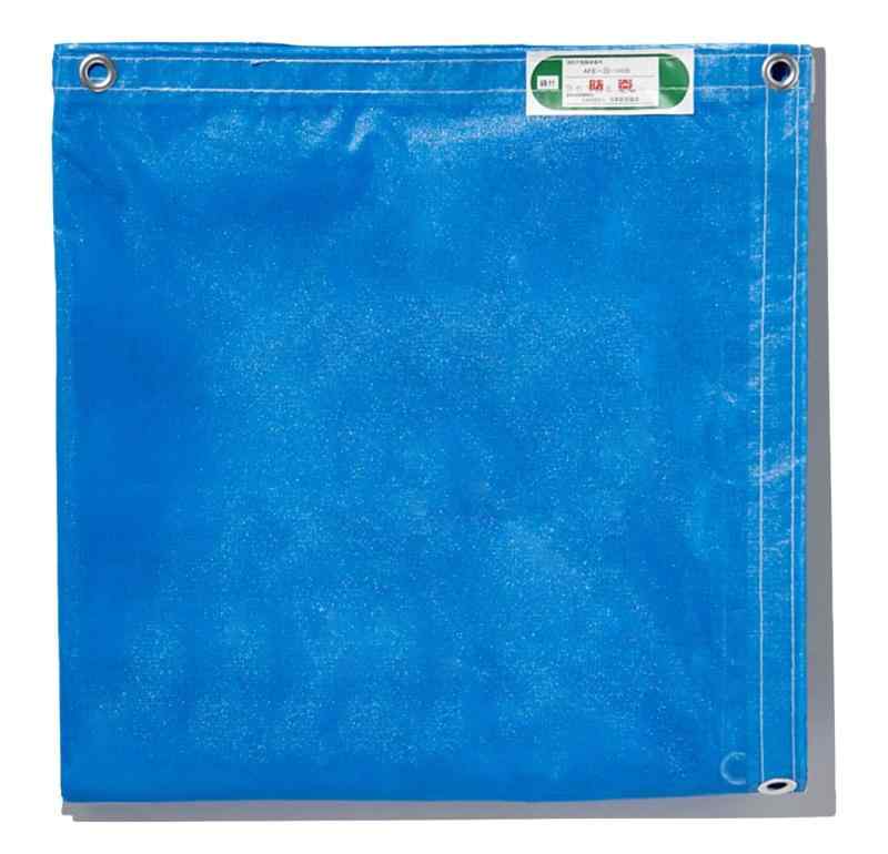 [モリリン] 日本製 防炎 メッシュ シート 3.6×5.4m 難燃 足場養生 飛散防止 防風 防砂 軽量 屋外 工事 建築 国産防炎メッシュシートII類 (MRM-302M) M3654BH ブルー【仕様】実寸サイズ:幅360×奥行540...