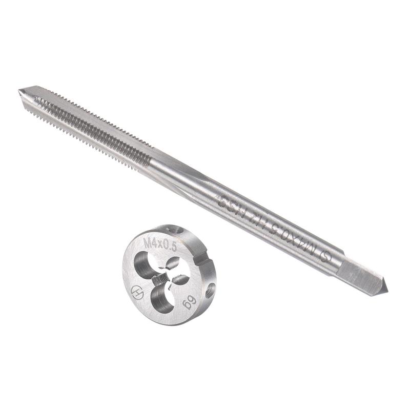 CoCud タップアンドダイセット M4 x 0.5スレッド メートル系高速度鋼小ねじタップと丸ダイスツールキット アプリケーション:ネジ切りタッピング修正用 1セットタップ＆ダイスセットサイズ---タップ＆ダイねじサイズ:M4 x 0.5...