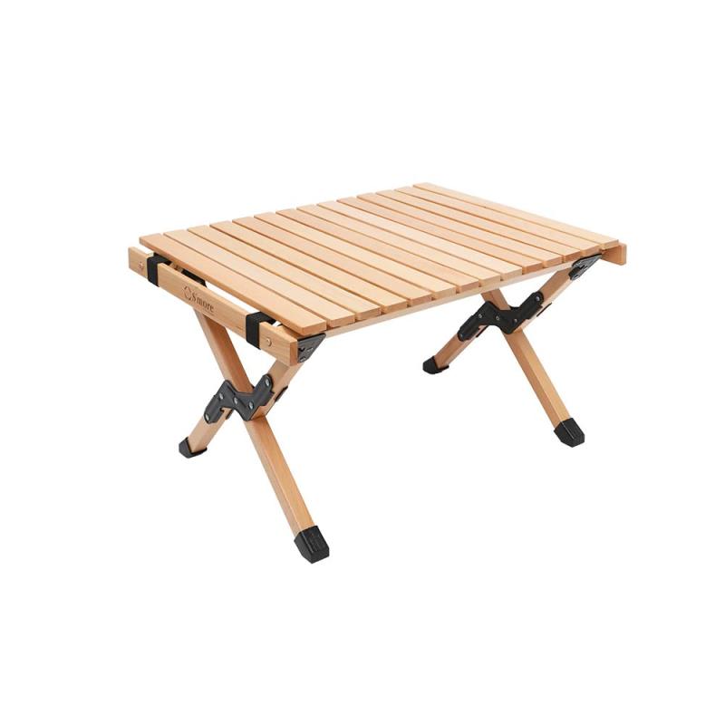 S'more(スモア) Woodi Roll Table キャンプ テーブル ウッドロールテーブル 木製 アウトドア テーブル 折りたたみ (60cm)【コンパクトに収納できる】最大の特徴は収納時のコンパクトさにあります。秘密はロール式天板...